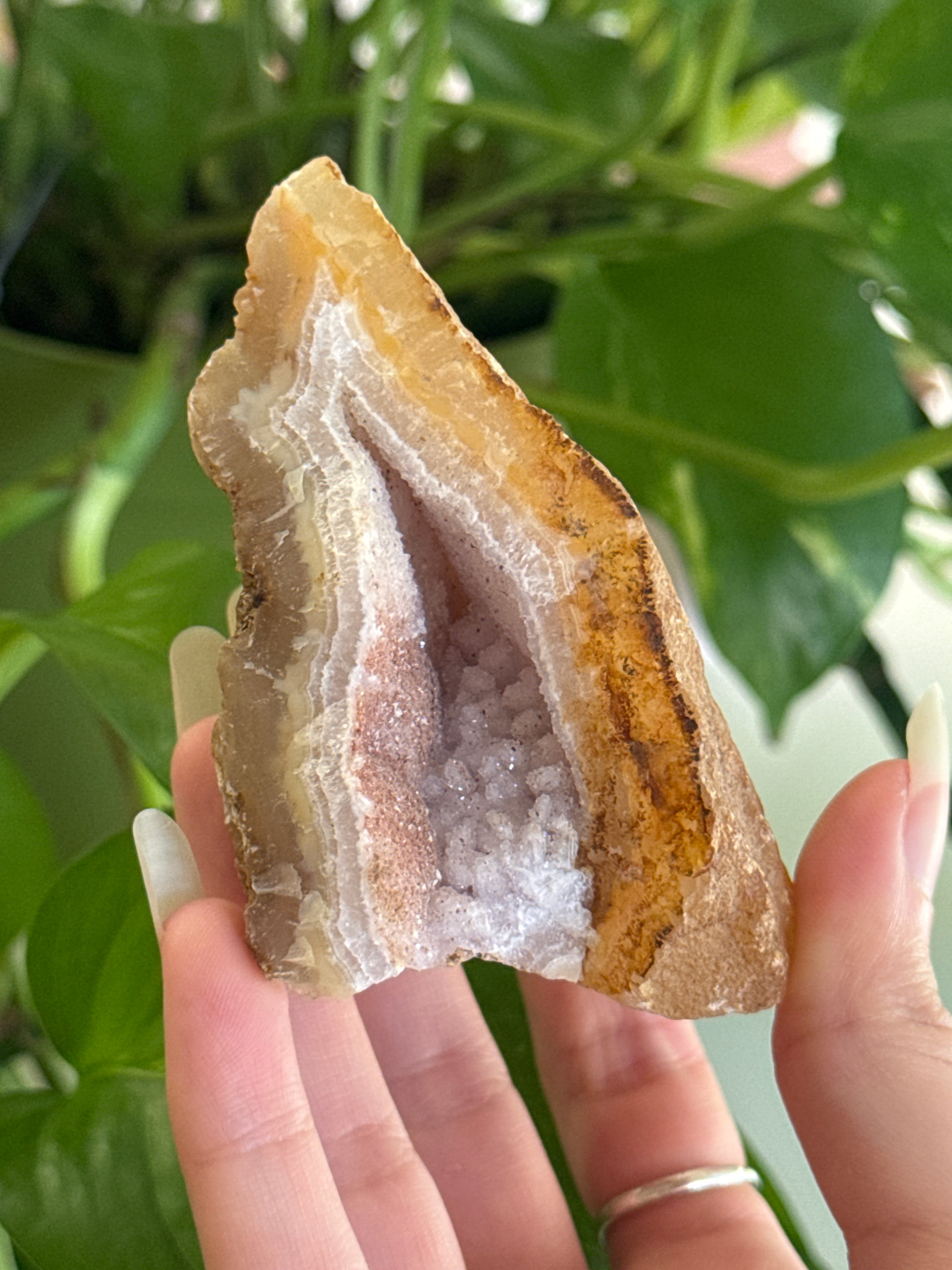Sparkly Pink Druzy Cave Chalcedony Specimen – GaiasWellness